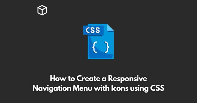 How To Create A Responsive Navigation Menu With Icons Using Css Programming Cube