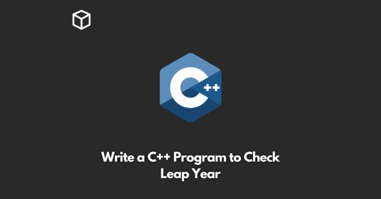 Write A C Program To Check Leap Year Programming Cube